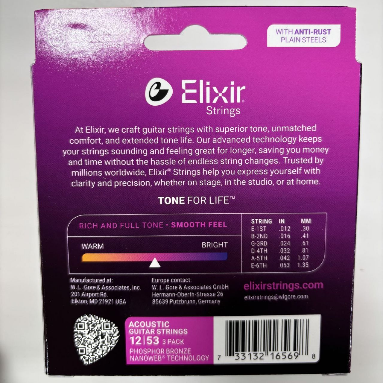 Elixir #16569 Phosphor Bronze NANOWEB 3セットパック 12-53（新品）【楽器検索デジマート】