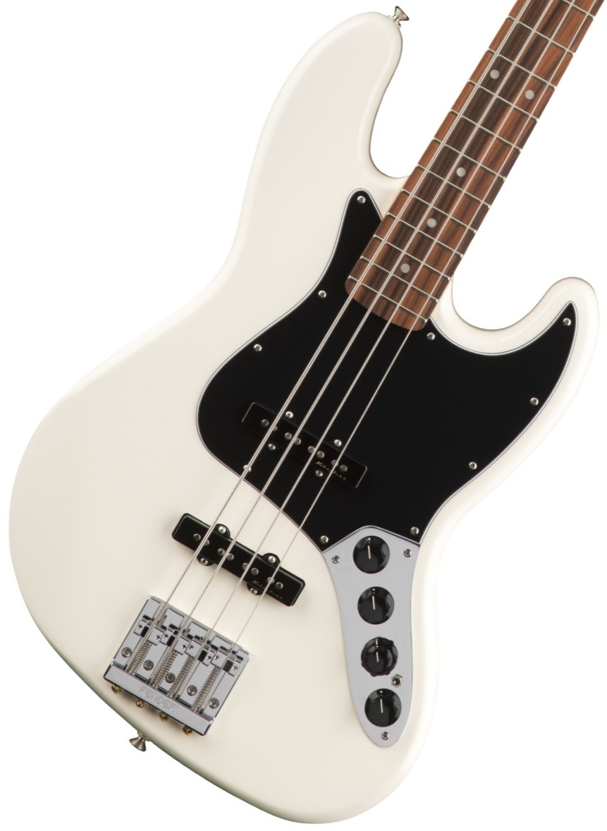 Fender Deluxe Active Jazz Bass Pau Ferro Fingerboard Olympic White 【WEBSHOP】（新品/送料無料）【楽器検索デジマート】