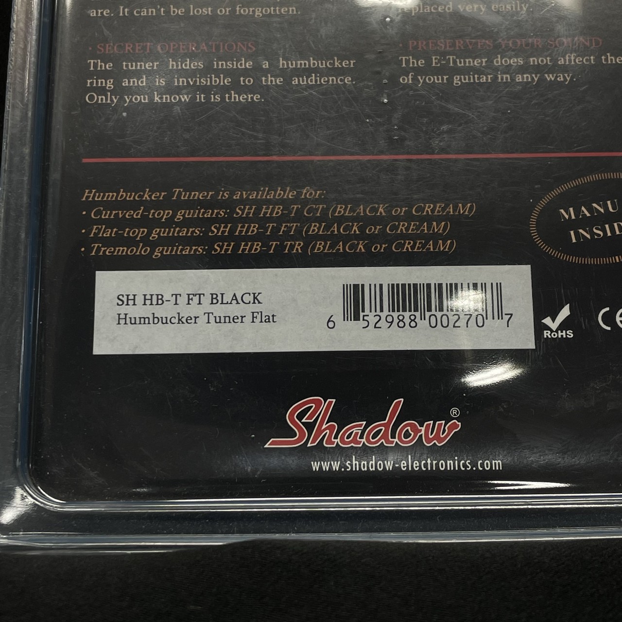 Shadow E-tuner フラットトップ用 Black（B級特価）【楽器検索デジマート】