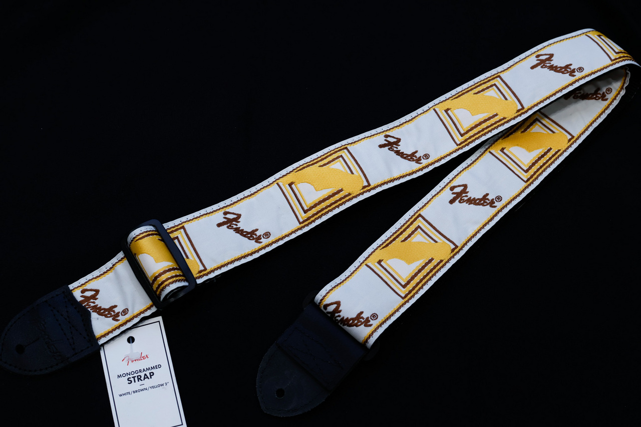 Fender Monogrammed Straps-White/Brown/Yellow（新品）【楽器検索デジマート】