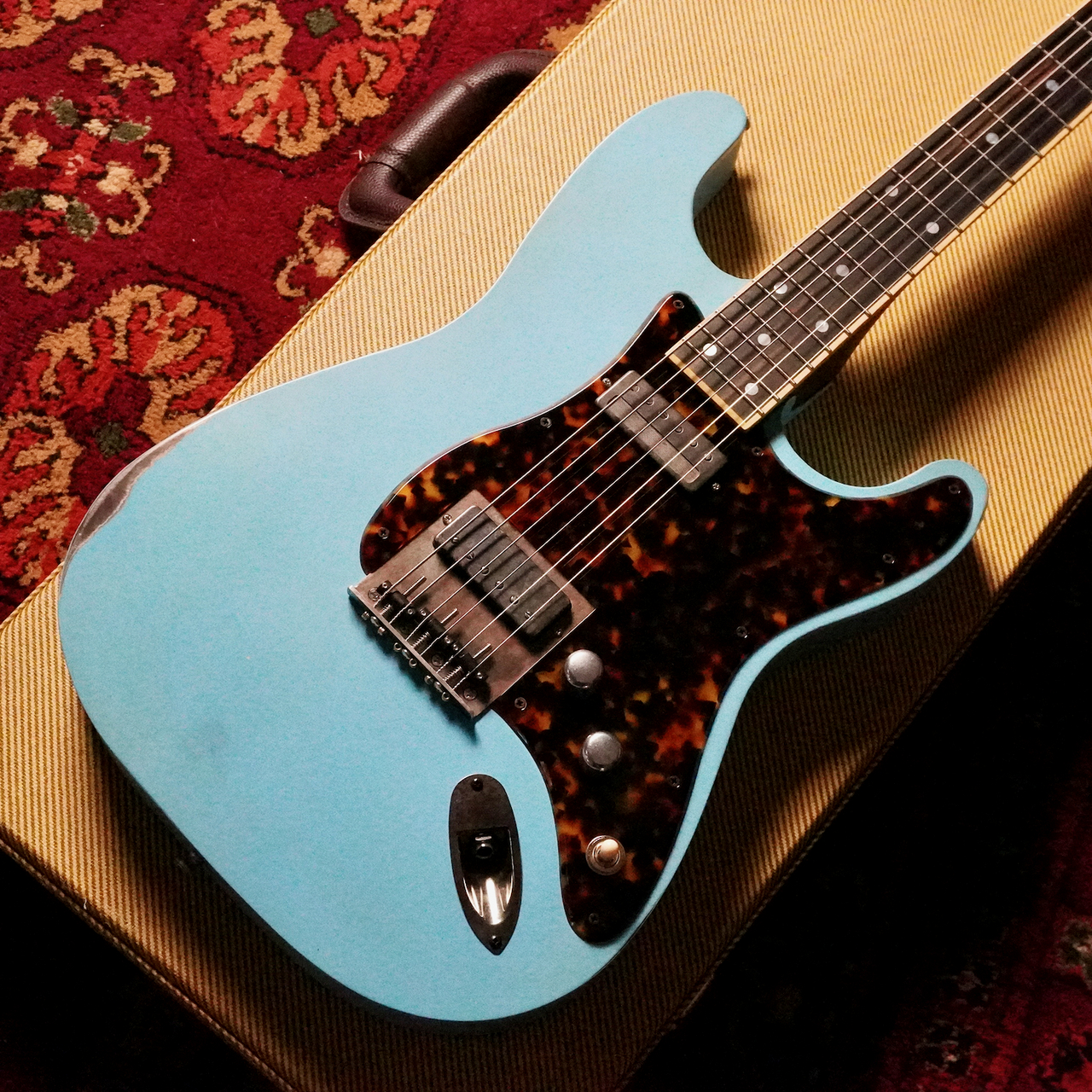 Mule Resophonic Guitars Mulecaster Doublecut (Posen Caster) / ST Blue w ...