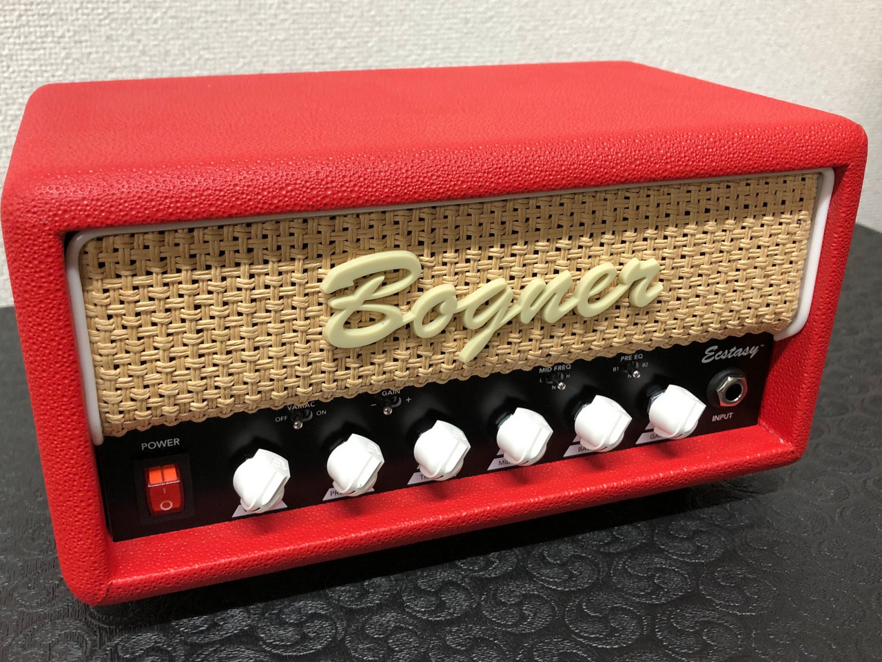 Bogner ECSTACY Mini Head Red Tolex / Brown Grill / White Piping [White ...