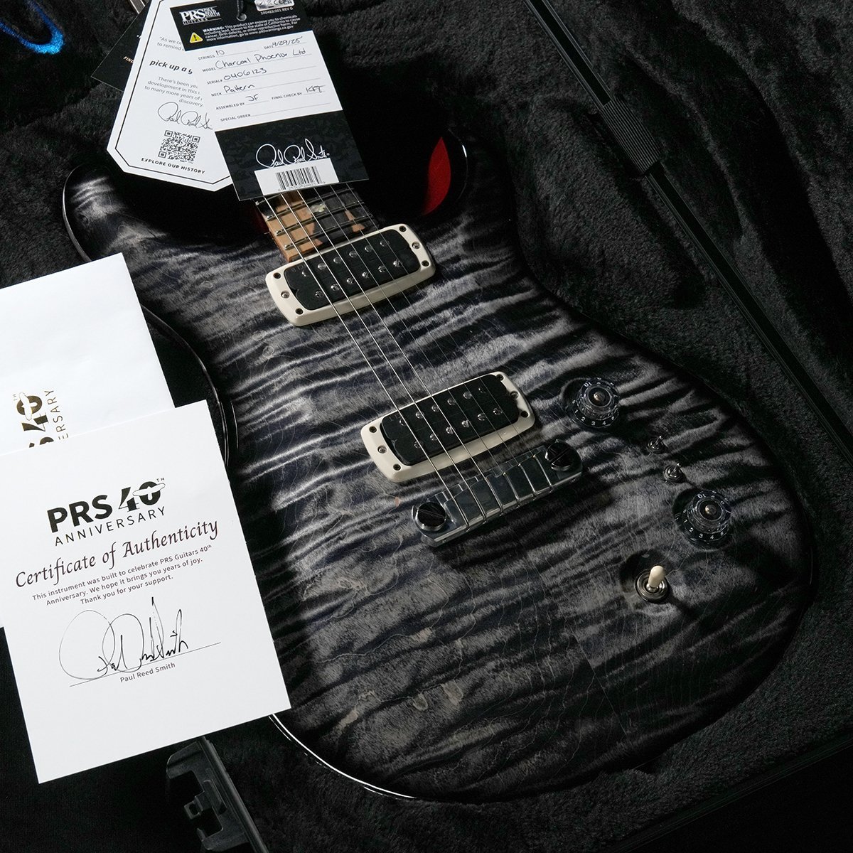 Paul Reed Smith(PRS) 2025 Charcoal Phoenix Limited Edition Pattern Neck ...