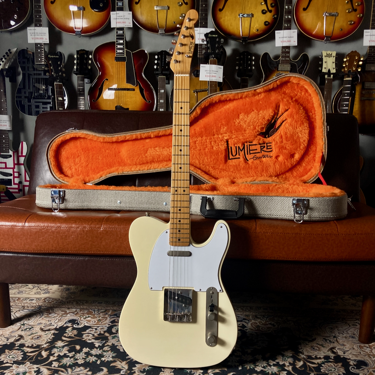 Lumiere Guitars T-Model Solid / Olympic White / 100 Year Yellow Pine ...