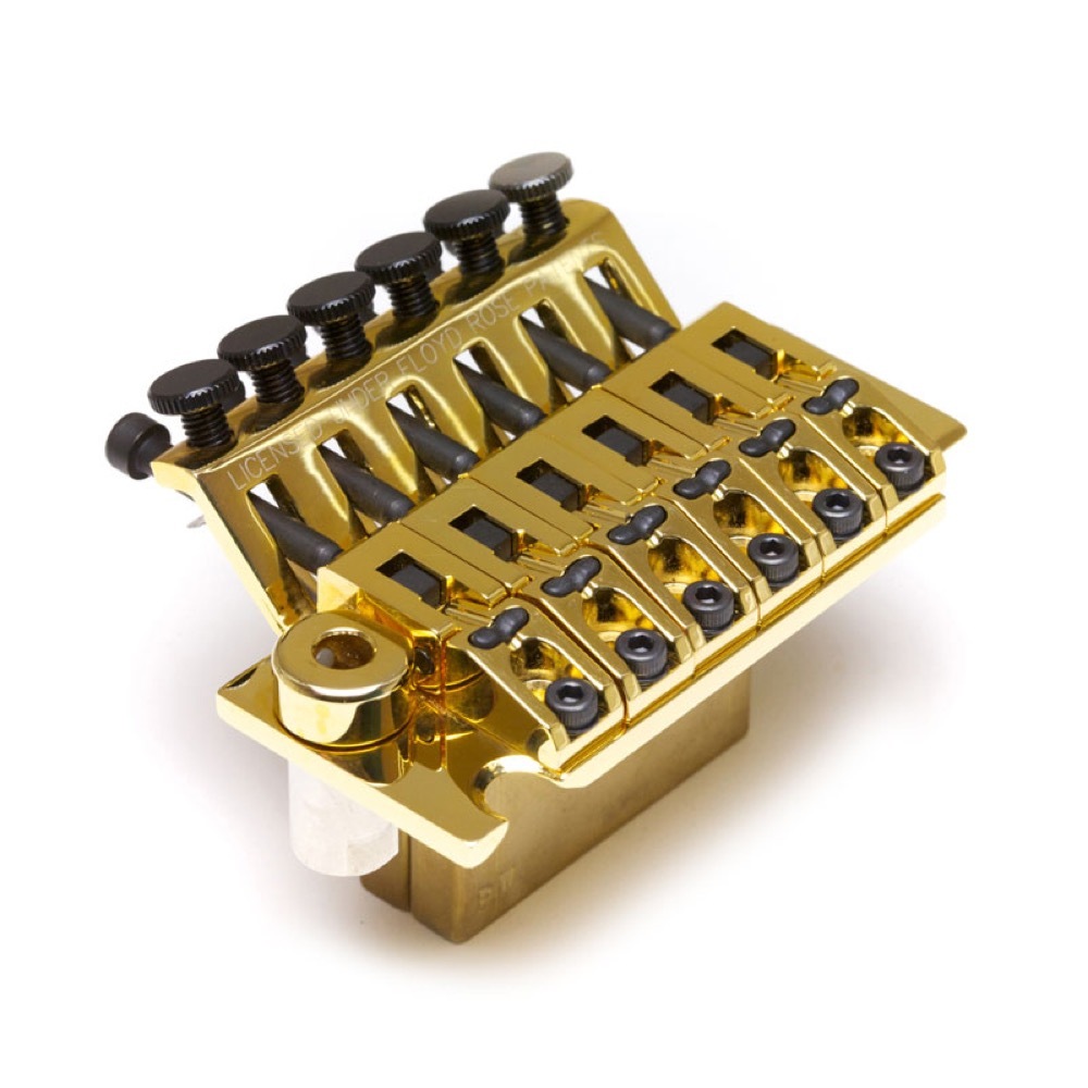 Graph Tech GRAPH TECH PN-0080-G0 Ghost LB63 Floyd Rose Bridge W/Peizo Pickup Saddles Gold ブリッジ ...