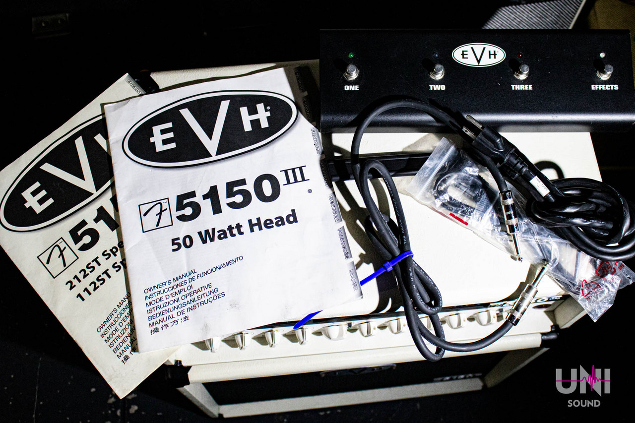 EVH 5150 III 50W 6L6 Head Ivory w/ EVH-112ST Cabinet & Foot Switch（中古 ...
