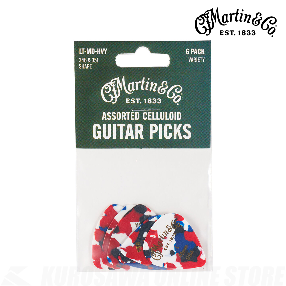 Martin Red,White&Blue Celluloid Variety Pick Pack[18A0179]【マーティンギター・公式 ...