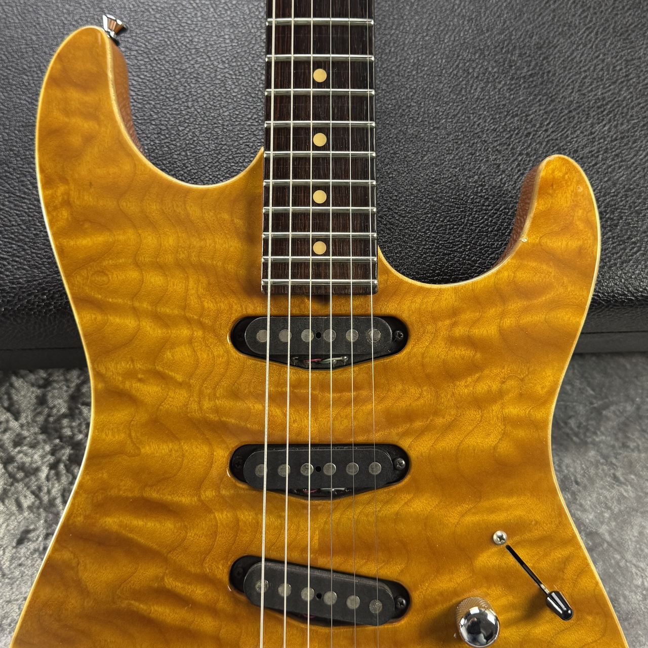 TOM ANDERSON 【極上メイプル杢】Drop Top Translucent Amber with Binding [3.17kg ...