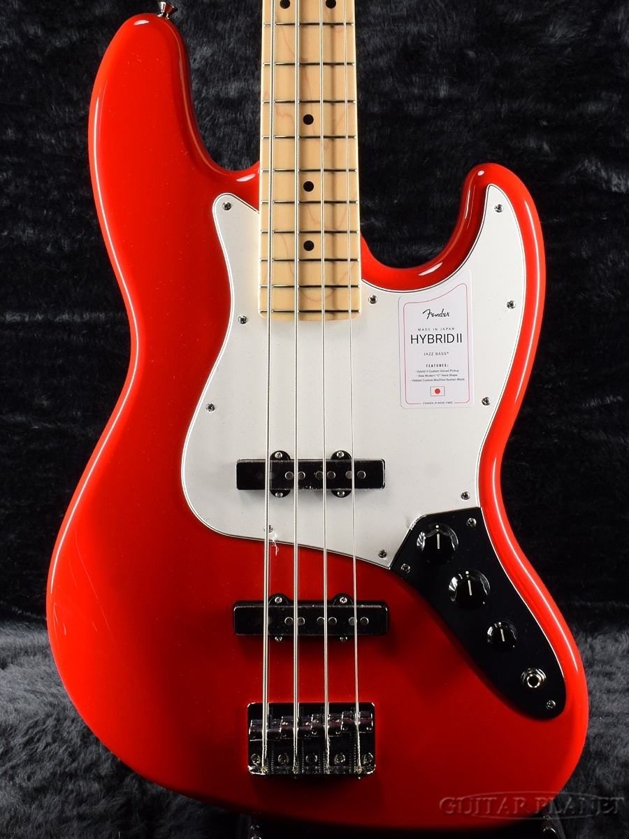 Fender Made In Japan Hybrid II Jazz Bass -Modena Red / Maple-【ローン金利0% ...