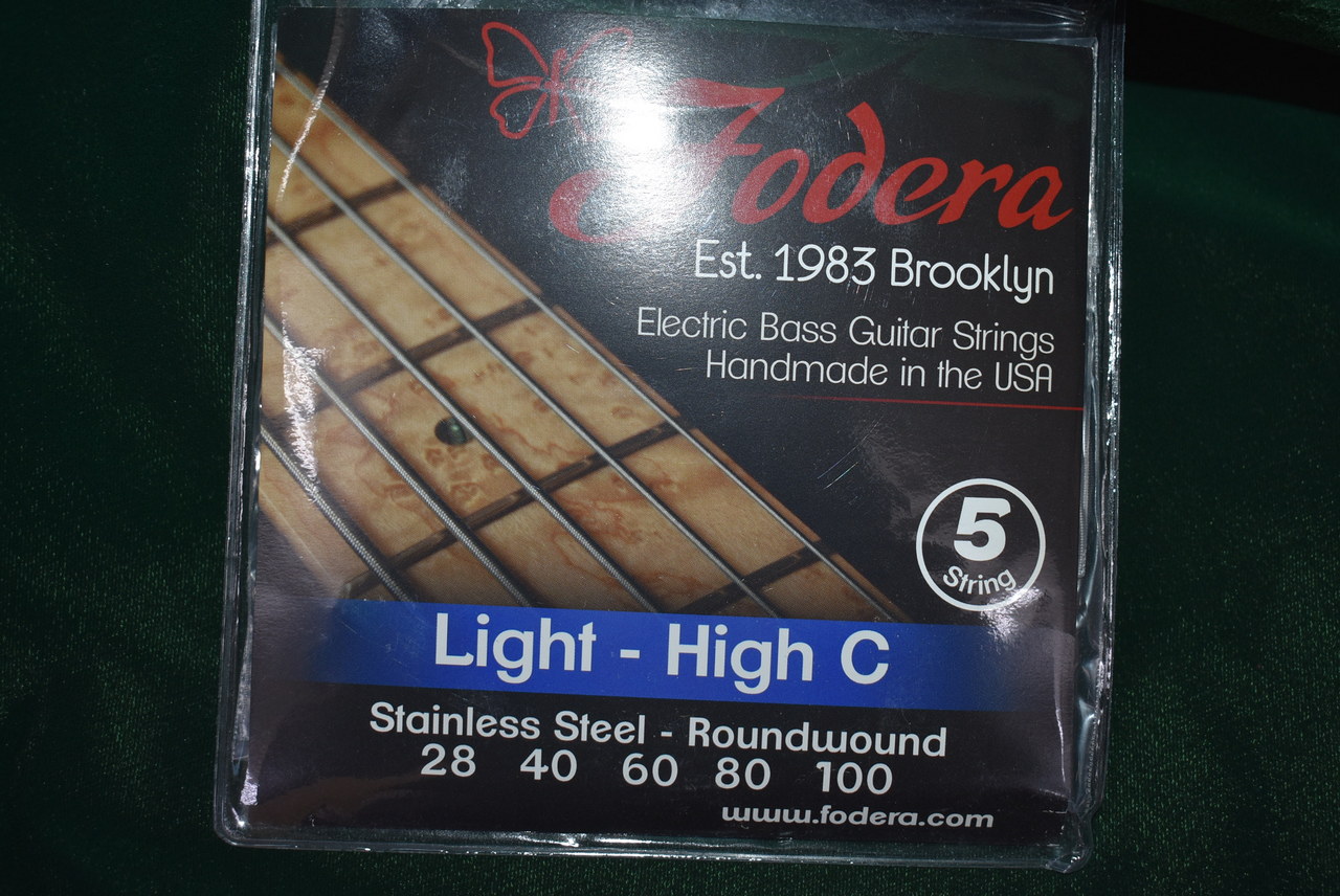Fodera Fodera 5String Stainless Steel LightHi C 28 40 60 80 100 MG Set ...