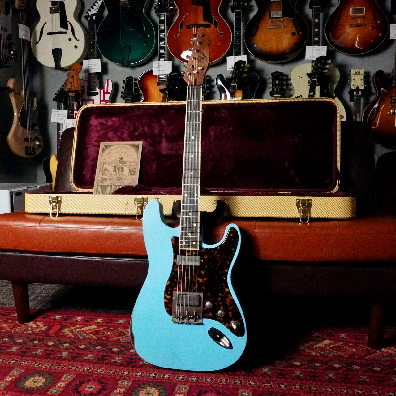 Mule Resophonic Guitars Mulecaster Doublecut (Posen Caster) / ST Blue w ...