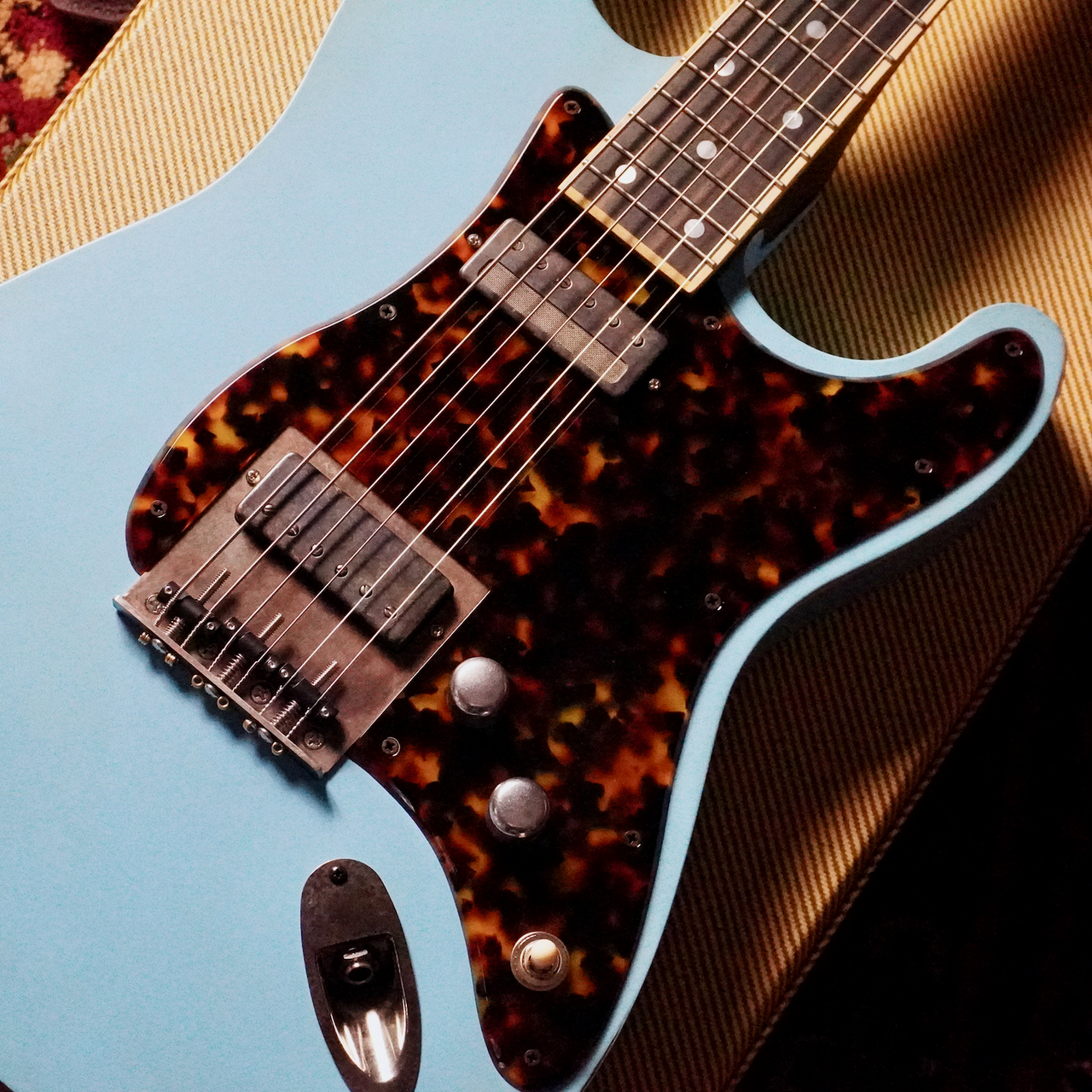 Mule Resophonic Guitars Mulecaster Doublecut (Posen Caster) / ST Blue w ...