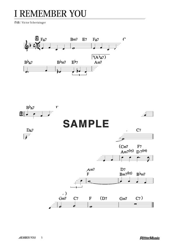 楽譜 I Remember You（新品/送料無料）【楽器検索デジマート】