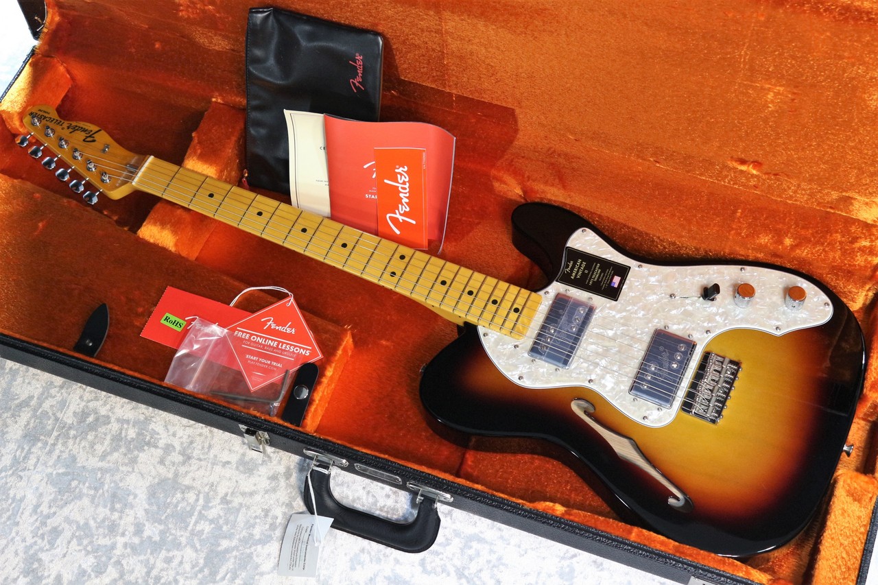 Fender American Vintage II 1972 Telecaster Thinline 3-Color Sunburst #V13255【3.68kg】（新品）【楽器検索デジマート】