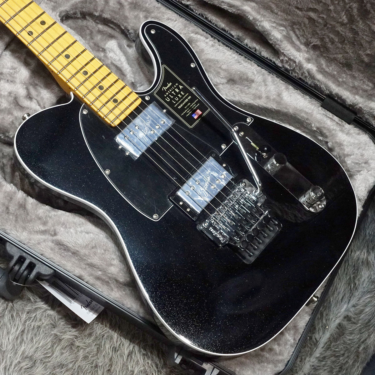 Fender American Ultra Luxe Telecaster Floyd Rose HH MN Mystic Black（B級 ...