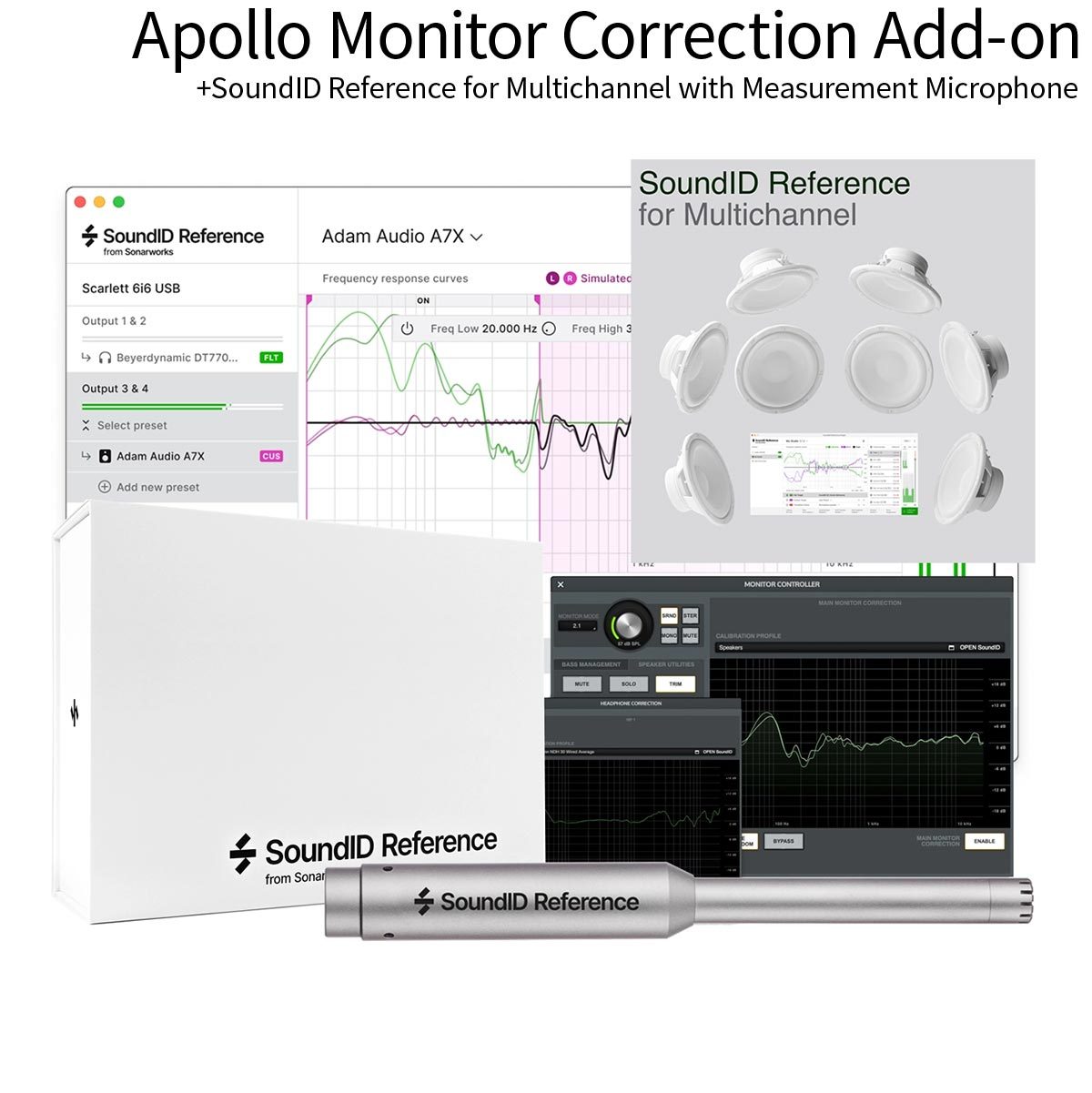Sonarworks Apollo Monitor Correction Add-on + マルチチャンネル用SoundID Reference + 測定用マイク（新品/送料無料）【楽器検索 ...