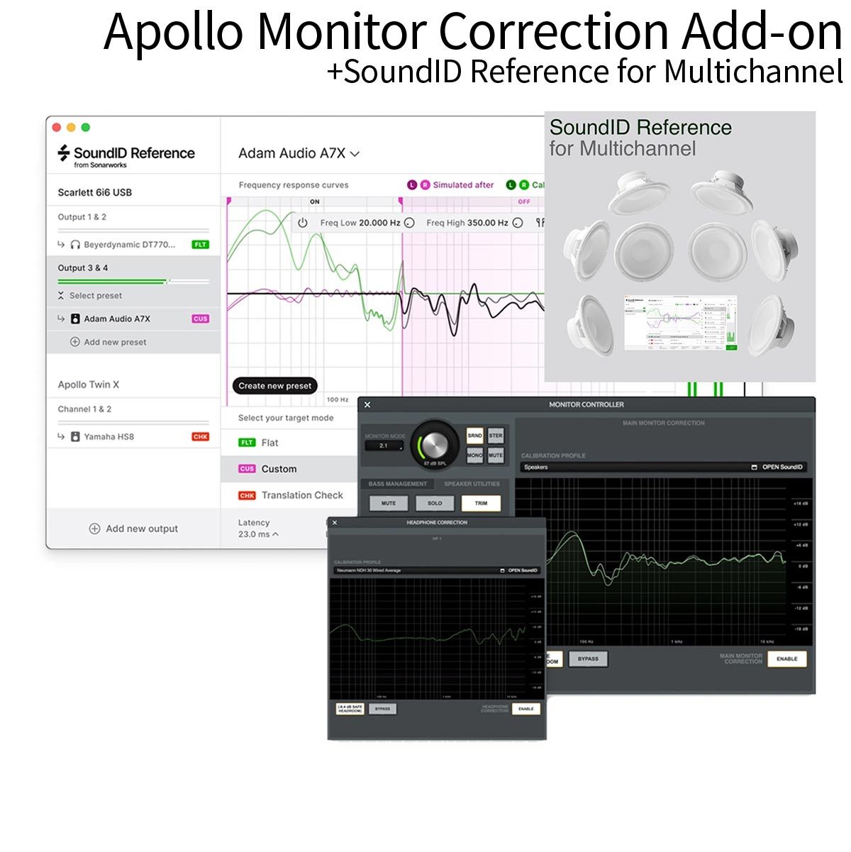 Sonarworks Apollo Monitor Correction Add-on + マルチチャンネル用SoundID Reference + 測定用マイク（新品/送料無料）【楽器検索 ...