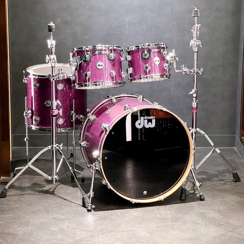 dw Collector's Pure Maple 4pc Drum Kit [BD22，FT16，TT12&10 / Purple Glass FinishPly]（新品/送料無料）【楽器 ...
