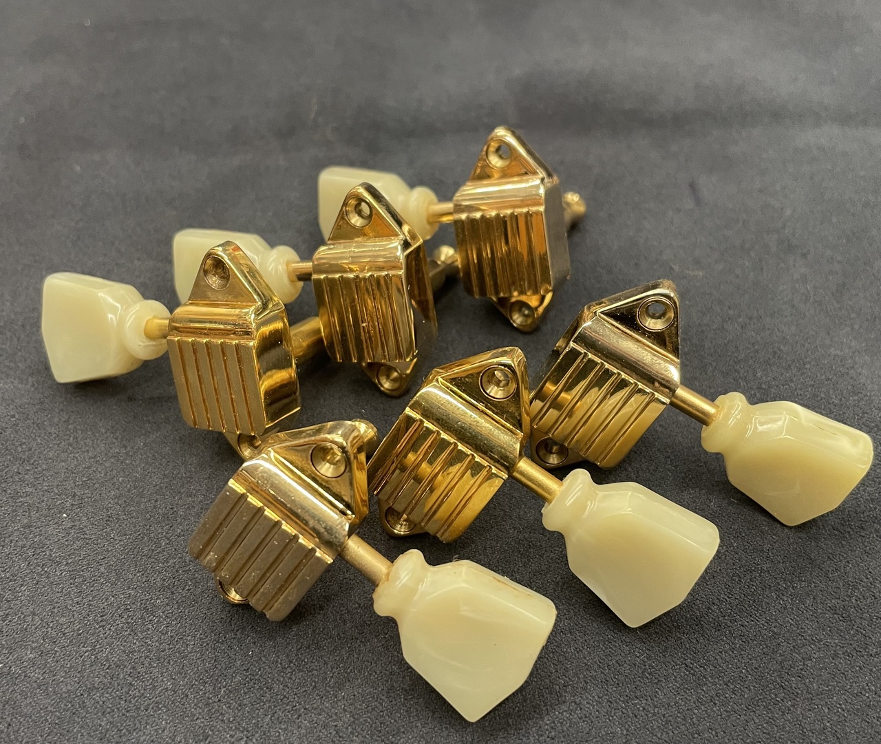 Kluson 【Dead Stock 】VX 501 Waffle Back Gold Keystone Tuner Set 1960's ...