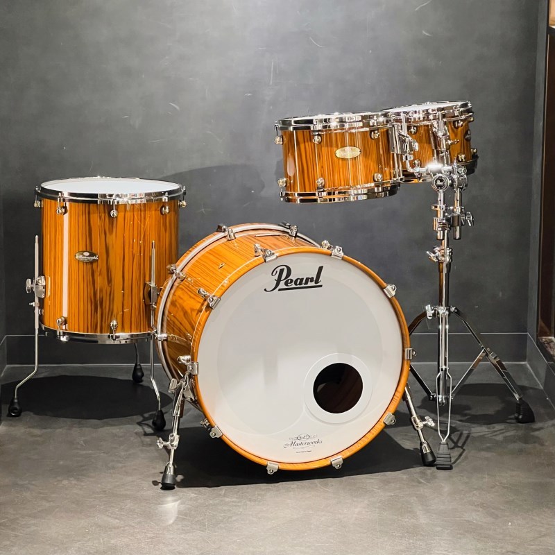 Pearl 【値下げしました！】Masterworks 4pc Drum Kit [BD22，FT16，TT12，TT10][Zebrawood and finished with...（新品 ...