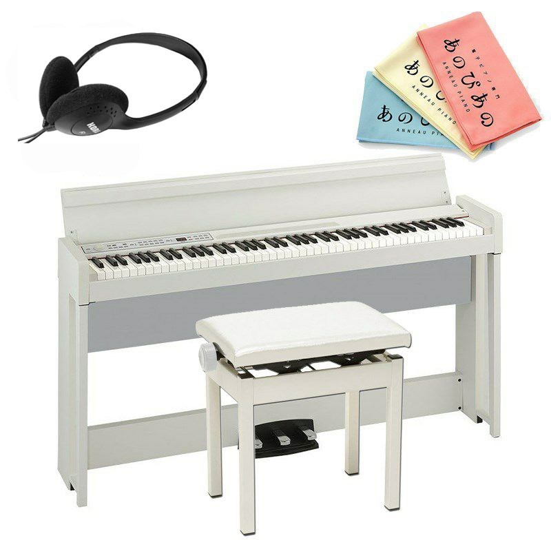 KORG C1 Air WH(純正ピアノイス(PC-300WH)セット・お手入れクロス付)(ヘッドホン付属)(沖縄・離島別途見積り...（新品/送料無料）【楽器検索デジマート】