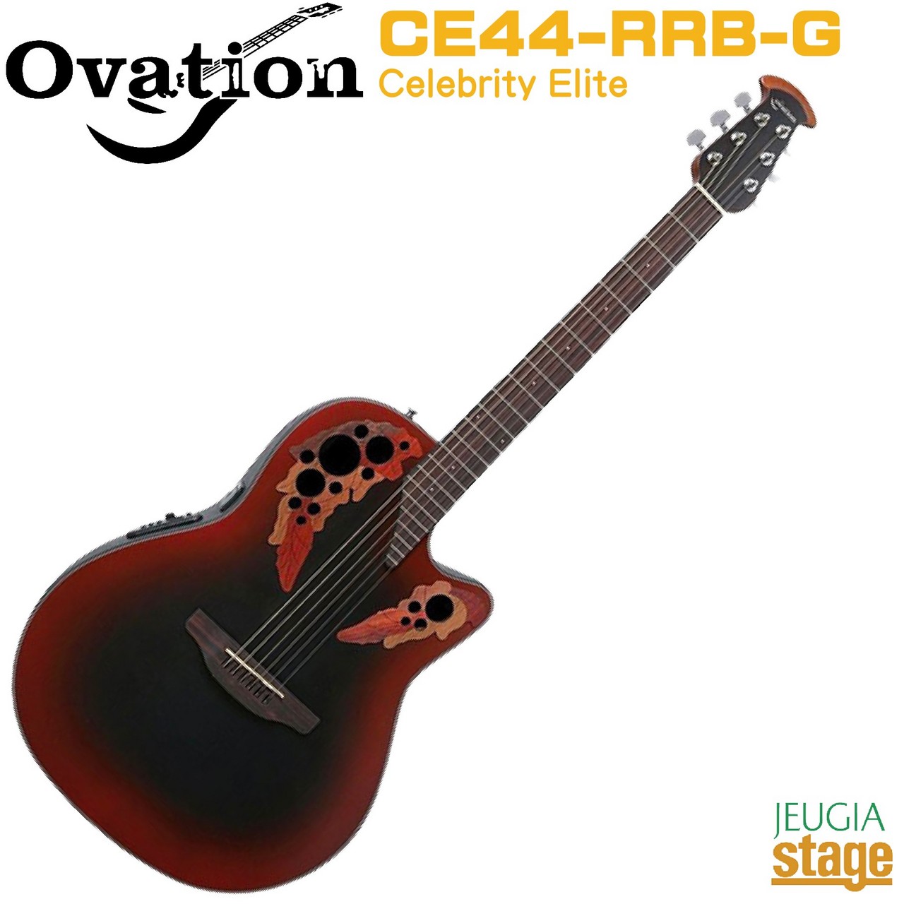 Ovation Celebrity Elite CE44-RRB-G Celebrity Elite Exotic Mid Depth ...