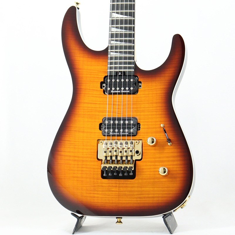 Jackson MJ Series Dinky DK Flame Maple (Amber Burst/Ebony)（新品）【楽器検索デジマート】