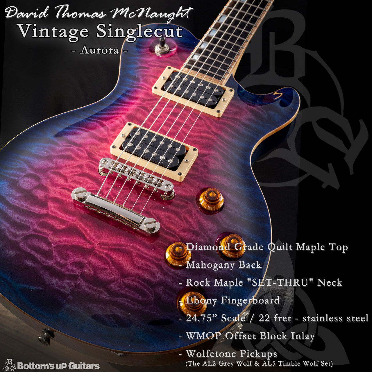 David Thomas McNaught Guitars Vintage Singlecut " Aurora " 【2018年製 / 正規 ...