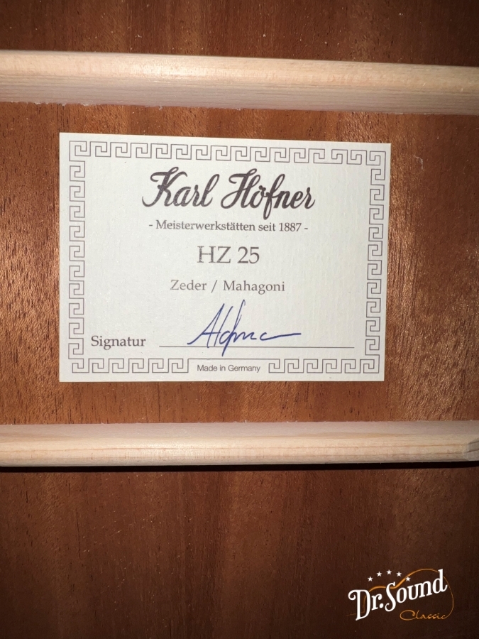 Hofner カール・ヘフナー Classic Series HZ25 杉単板・マホガニー（新品）【楽器検索デジマート】