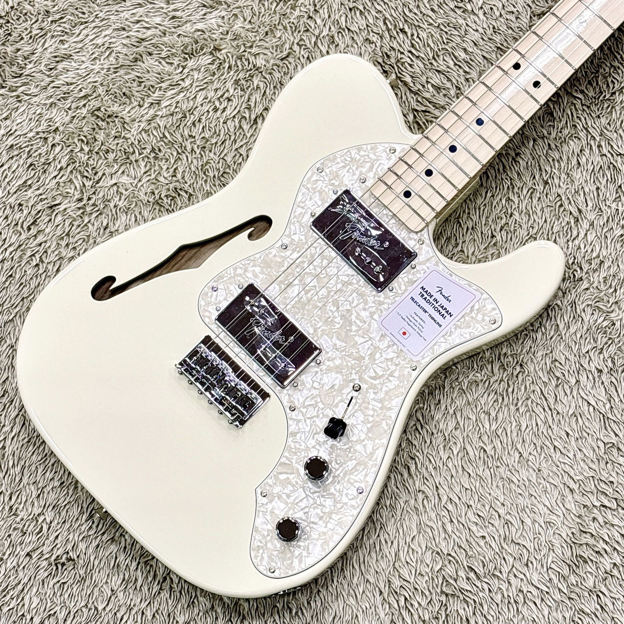 Fender Made in Japan Traditional 70s Telecaster Thinline Olympic White ...