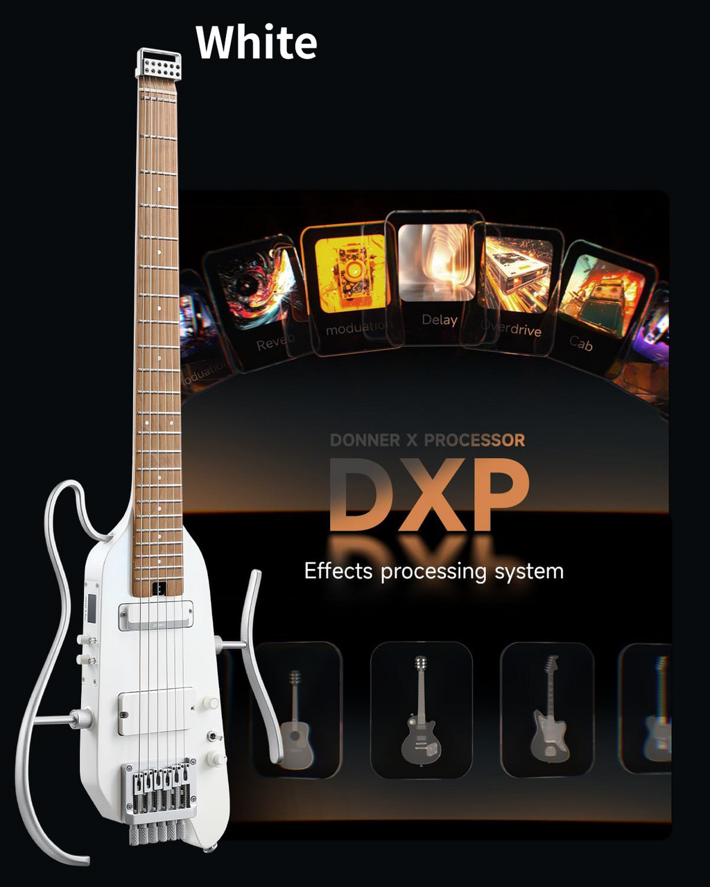 DONNER HUSH-X Pro White 【アウトレット】（新品/送料無料）【楽器検索デジマート】