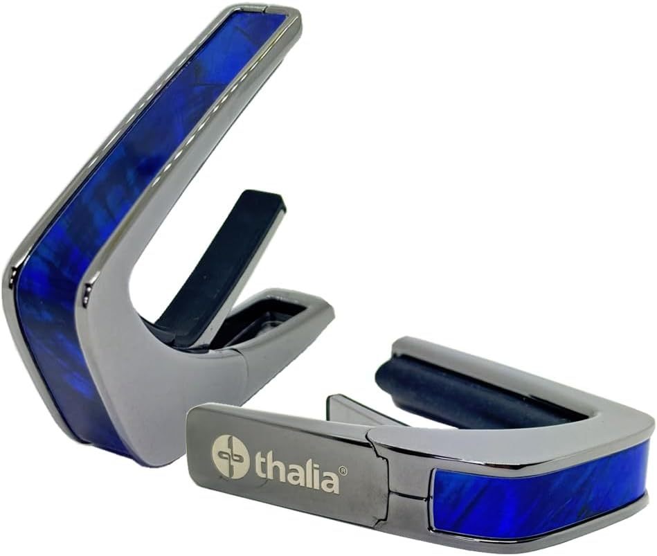 Thalia Capo Exotic Shell ELECTRIC BLUE ANGEL WING -Black Chrome- │ ギター用 ...