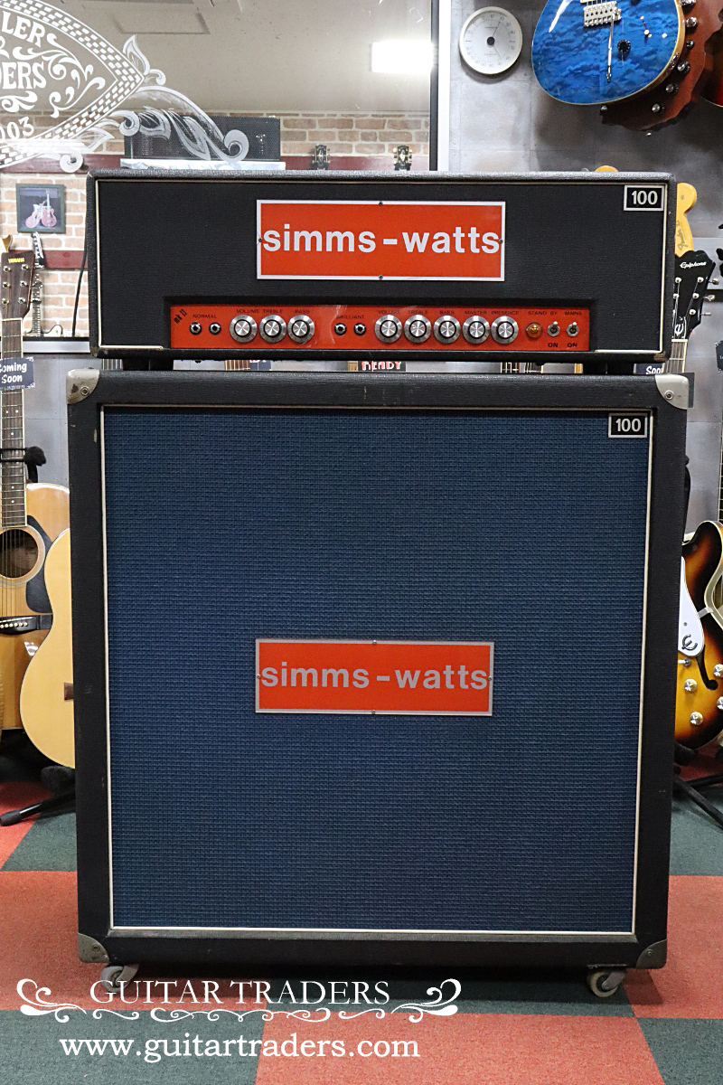 Simms-Watts 1970's 100 MK2 Head with 4x12 Cabinet Stack Set（ビンテージ）【楽器検索 ...