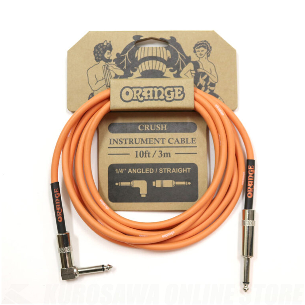 ORANGE Crush 10ft Instrument Cable Angled to Straight [CA035] 10ft/3m ...