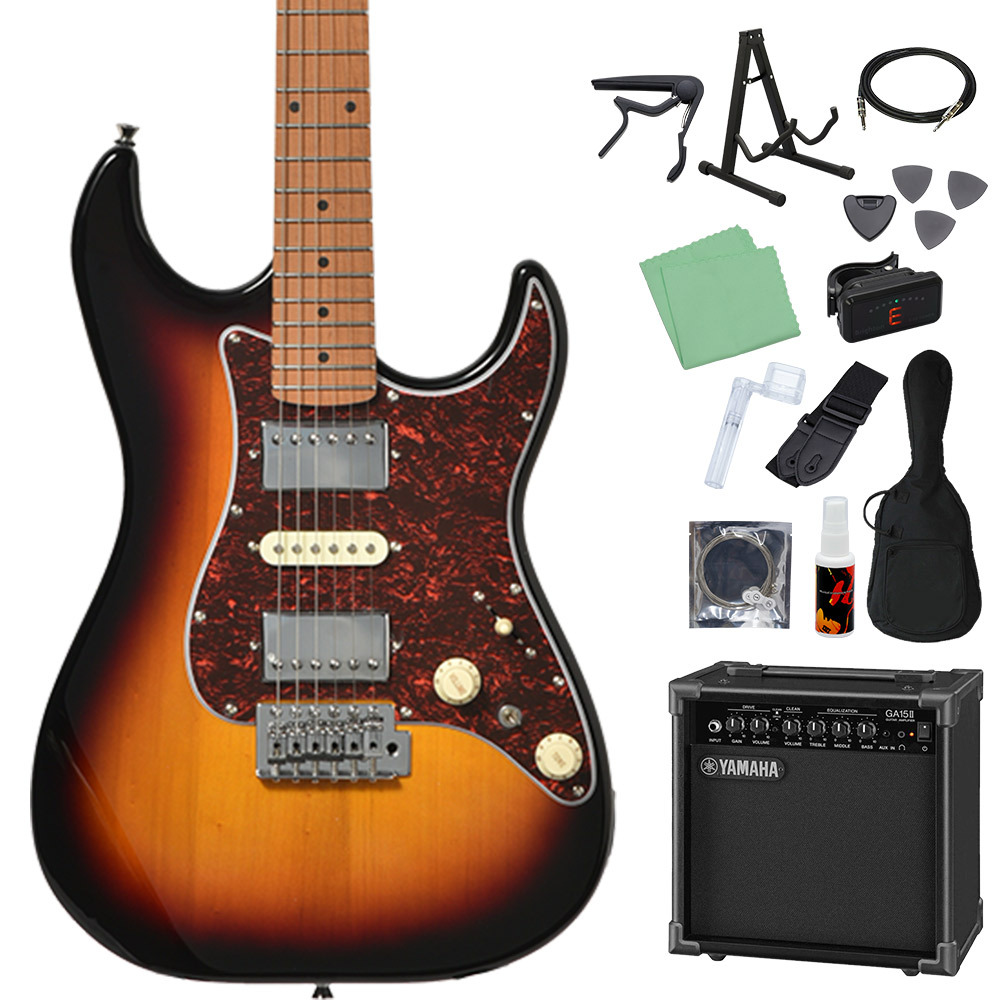 Bacchus GS-4DX RSM/M 3TS エレキギター初心者14点セット 【ヤマハアンプ付き】（新品/送料無料）【楽器検索デジマート】