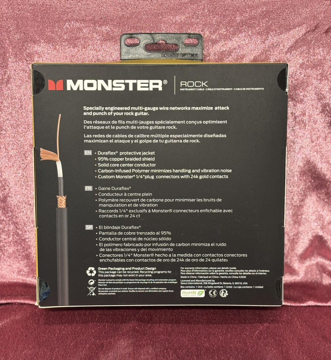Monster Cable Monster Rock Instrument Cable 21FT 6.4M SS（新品）【楽器検索デジマート】