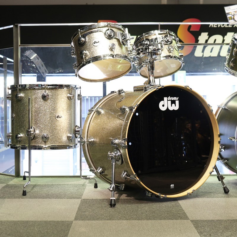 dw USED 中古 Collector's Pure Maple 4pc Drum Kit [BD22， FT16， TT12&10 / Nickel Sparkle Glass Finis ...