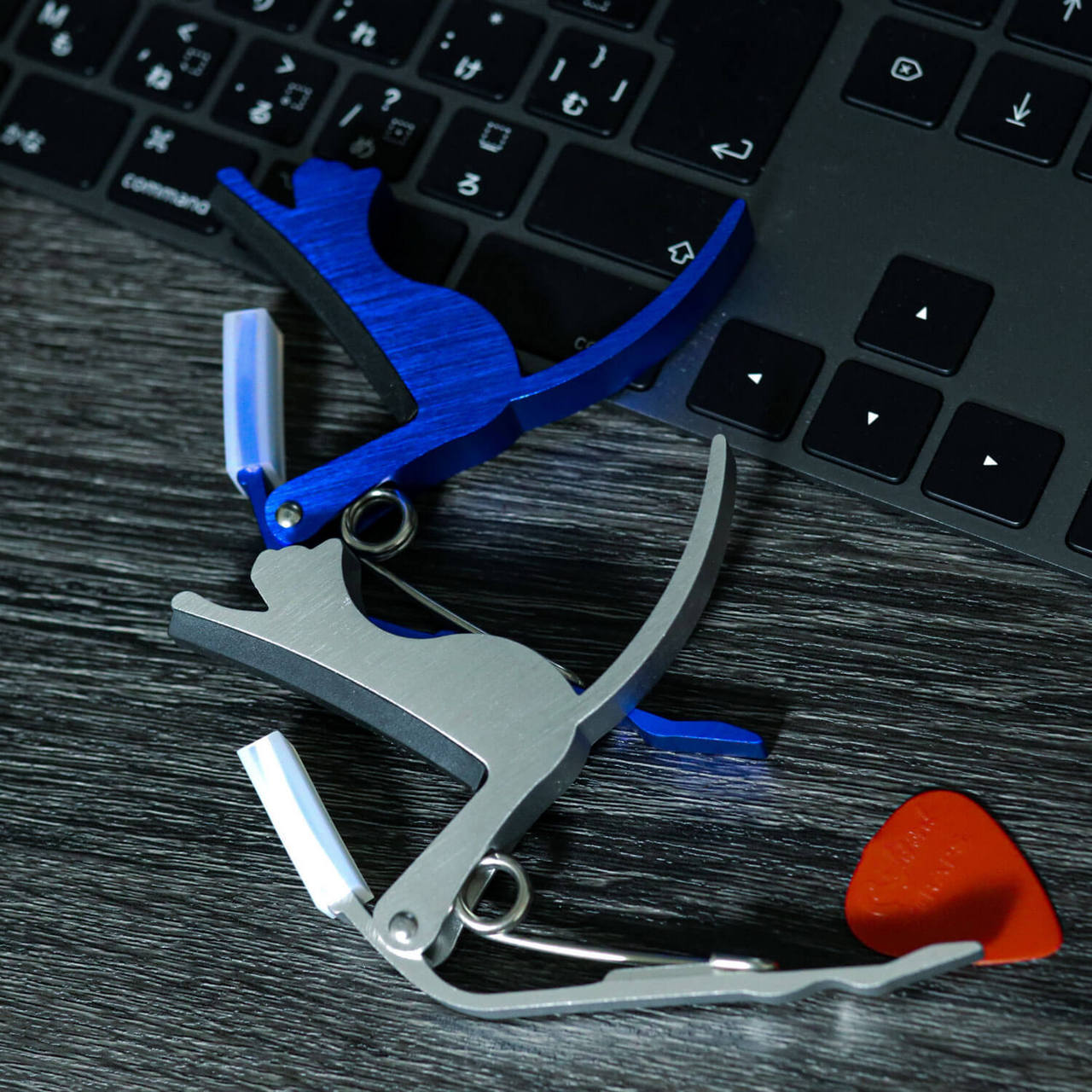 KIKUTANI GC-NEKO -猫カポ – HBLU– [ブルー] [エレキ・アコギ用カポタスト] （新品）【楽器検索デジマート】