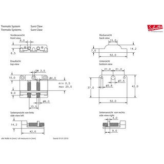 Schaller Tension Controller / Sure Claw 377 トレモロスプリングテンションコントローラー（新品/送料 ...
